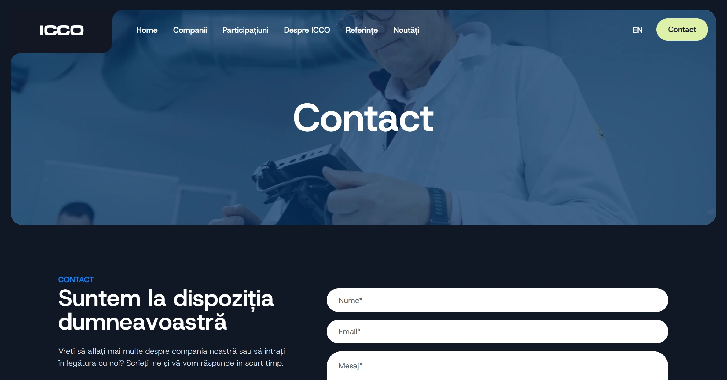 Contact ICCO | Locații și informații de contact